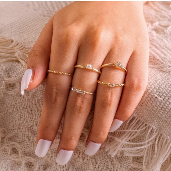 Jewelry | 325 Set 8 Stackable Ring Set Knuckles Thumb Pinky Index 5 ...